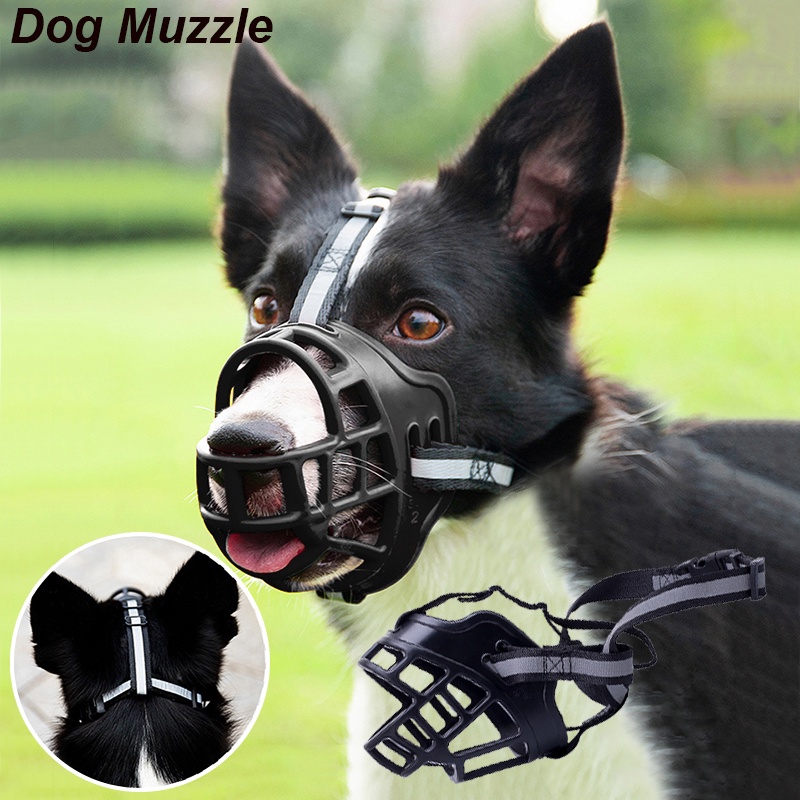 Dog Mouth Cover Bark Stopper Dog Puppy Mouth Cover with Reflective ...
