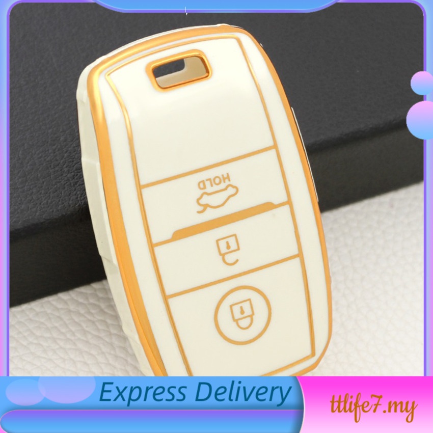TPU Car Remote Key Case Cover Shell Fob For KIA RIO Rio5 Sportage Ceed ...
