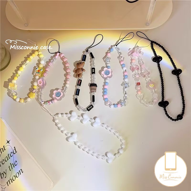 Fashion Chain Phone Universal Ins Love Heart Bow-knot Cartoon Cute ...