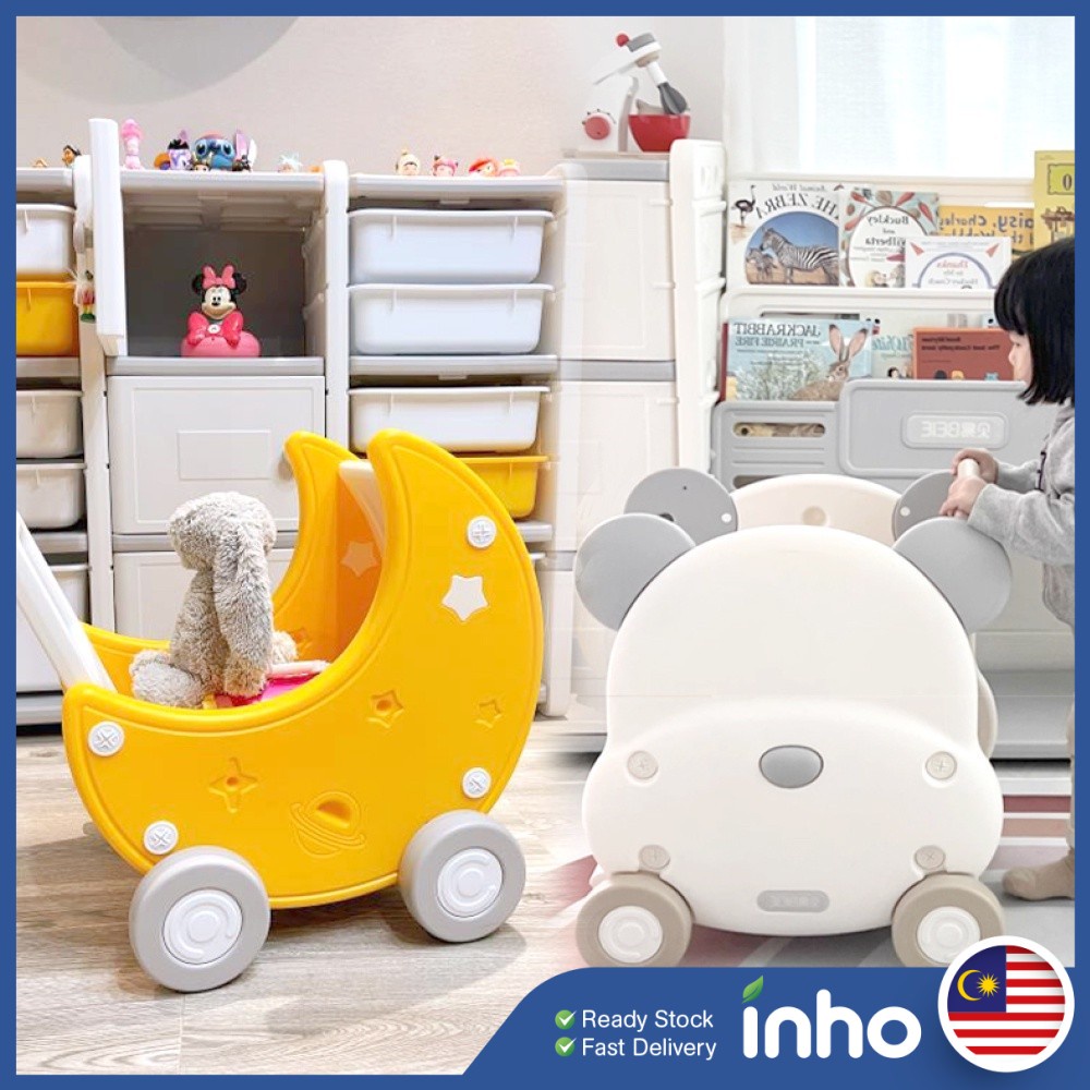 INHO Baby Children Cute Small Mini Trolley Pull Push Cute Shopping Cart ...