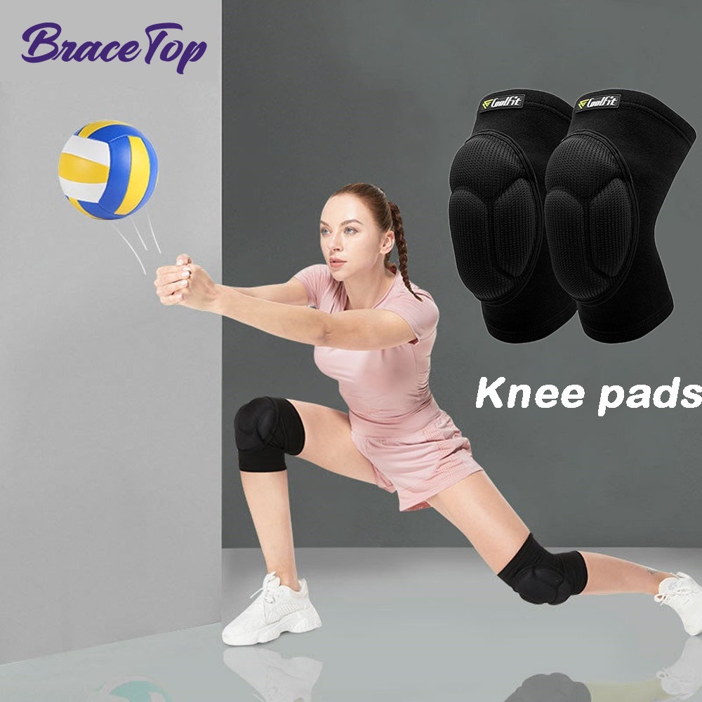 BraceTop 1Pair thicken knee pads Anti-collision Sponge for volleyball ...