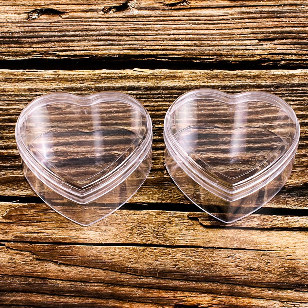 Heart Shaped Transparent Boxes Empty Bottle Packaging 120ml Storage Box ...