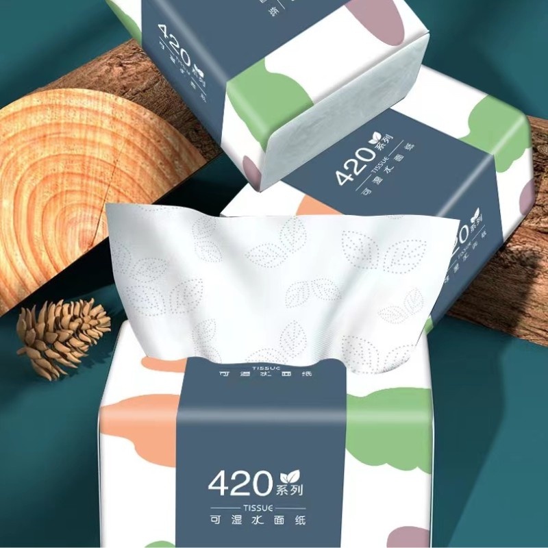 SH HOME [5 Ply 220/420 Sheets] Soft Facial Tissue Paper Wood House Use ...