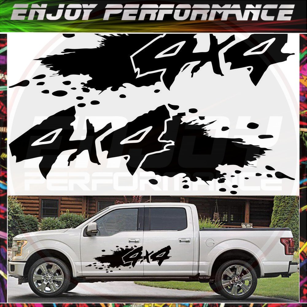 2PC 4X4 Off Road Car Sticker per Ford Ranger Raptor F150 Mitsubishi ...