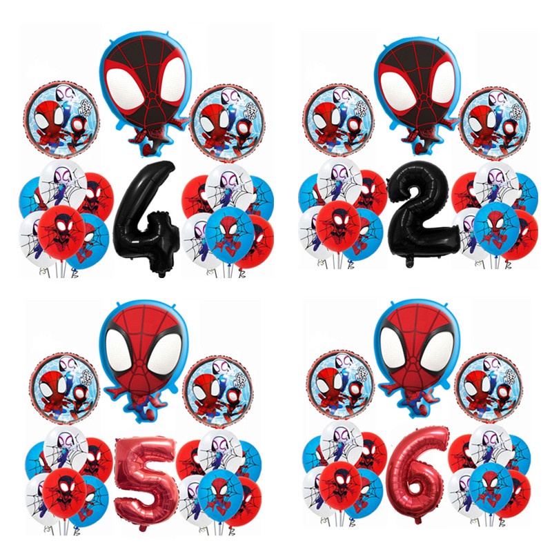 18pcs Spiderman and His Amazing Friends Theme Balloon Set Boys Birthday ...