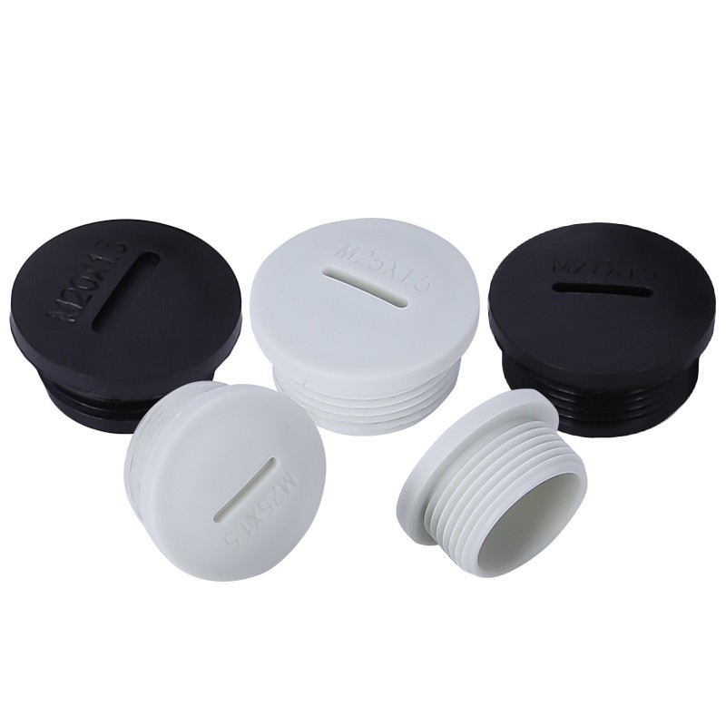 M12-M32 Plastic Waterproof Plug Thread Pipe Fitting End Cap Plug Nylon ...