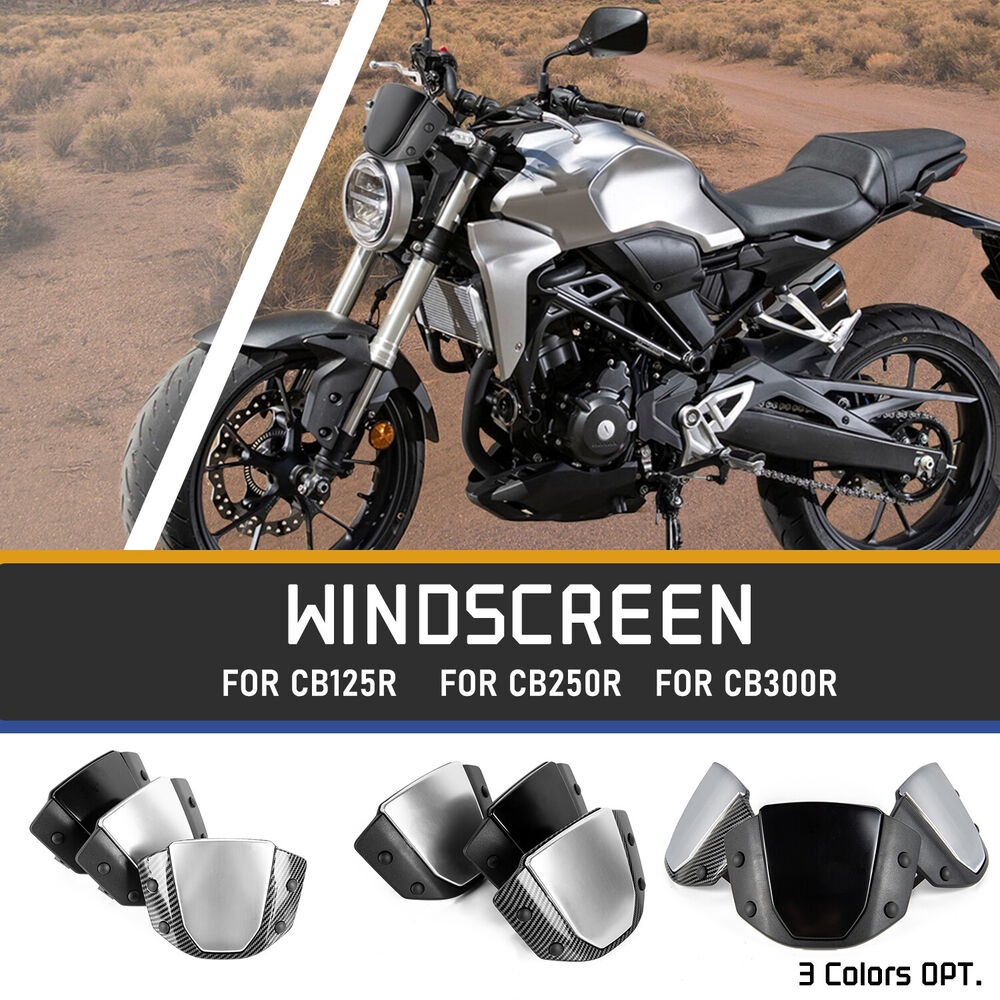 Windscreen Fly Screen Windshield For HONDA CB125R CB250R CB300R 2018 ...