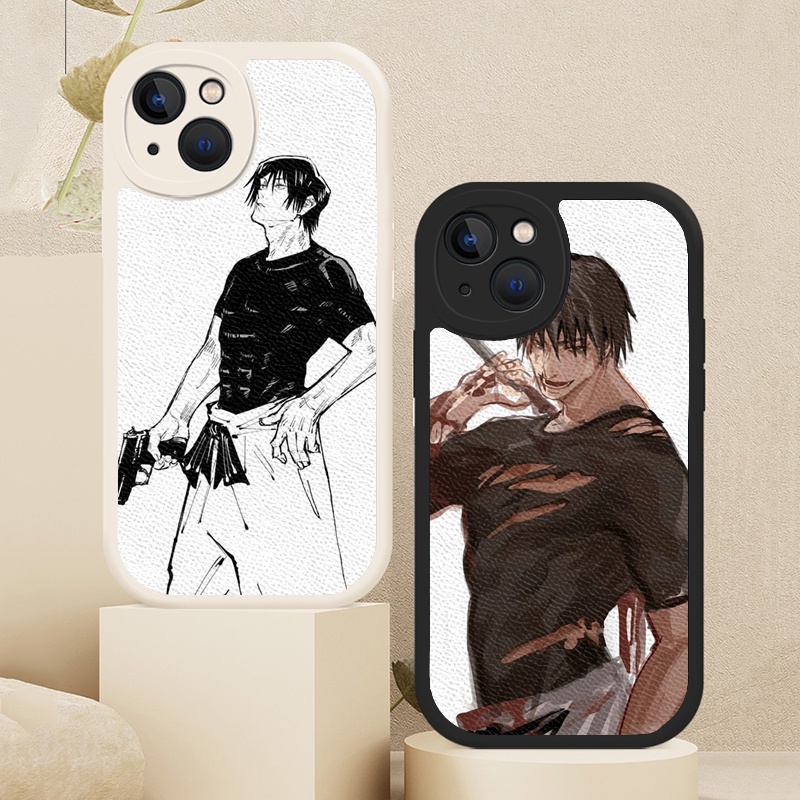 TP-1 Toji Fushiguro Jujutsu Kaisen Lambskin Case For iPhone 11 12 13 ...