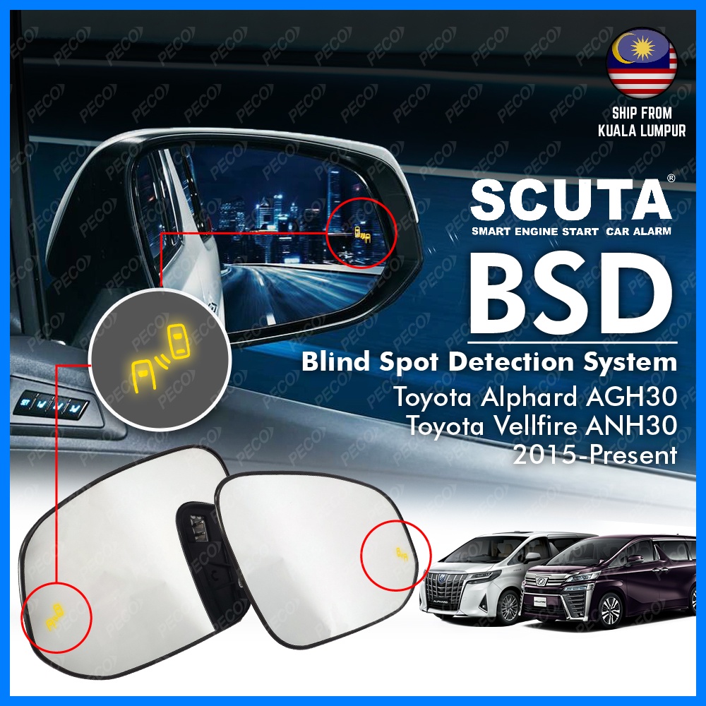 SCUTA Blind Spot Detection System for Car Toyota Alphard/Vellfire Auto ...