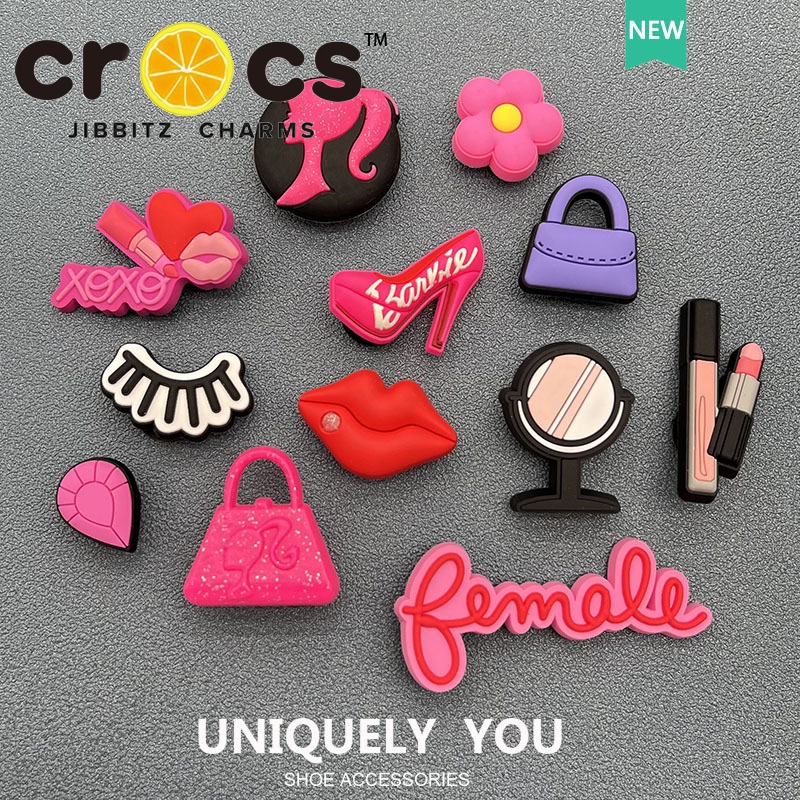 Barbie jibbitz cross charm Cute Barbie Pink Series DIY Fun Decoration ...