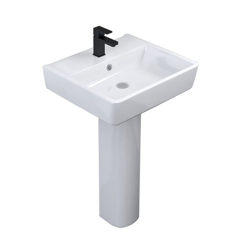 Pedestal washbasin washbasin integrated floor-standing bathroom ceramic ...