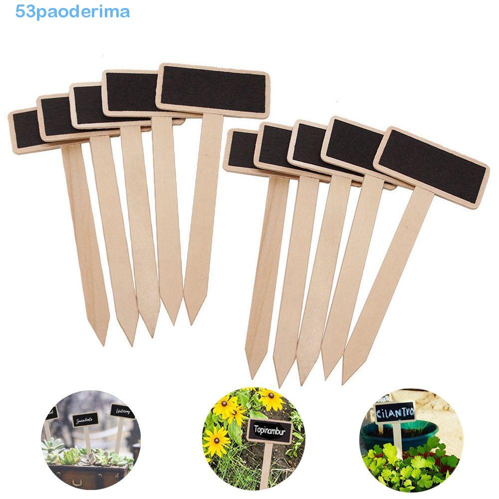 PAODERIMA Plant Tags Nursery Pots Mini Greenhouse Chalkboard Writing ...