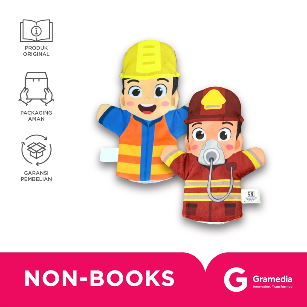 Gramedia Hand Puppet Professional 2In1 Firefighter Engineer | Shopee ...