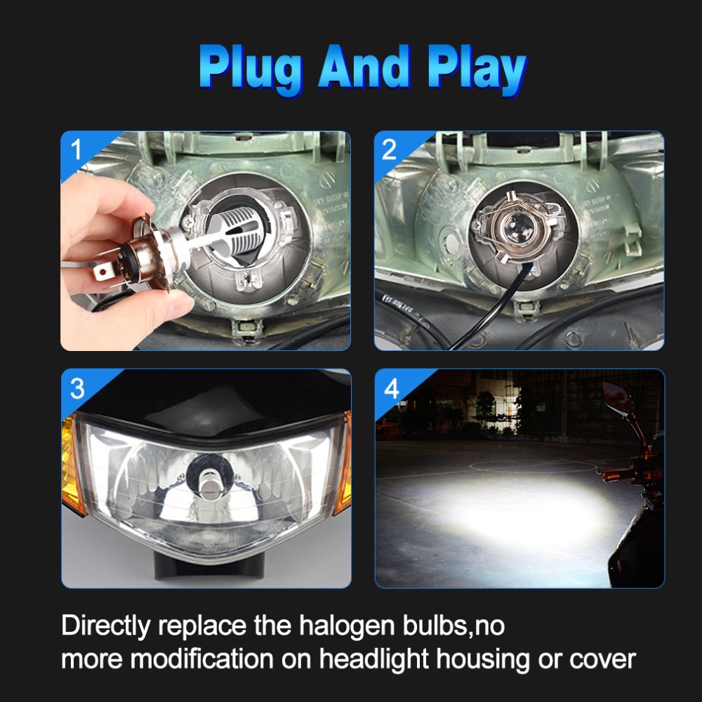 LED Lamp Motorcycle Headlight T19 (EX5/LAGENDA/Y125Z/Y100/Y110) HS1 H4 ...