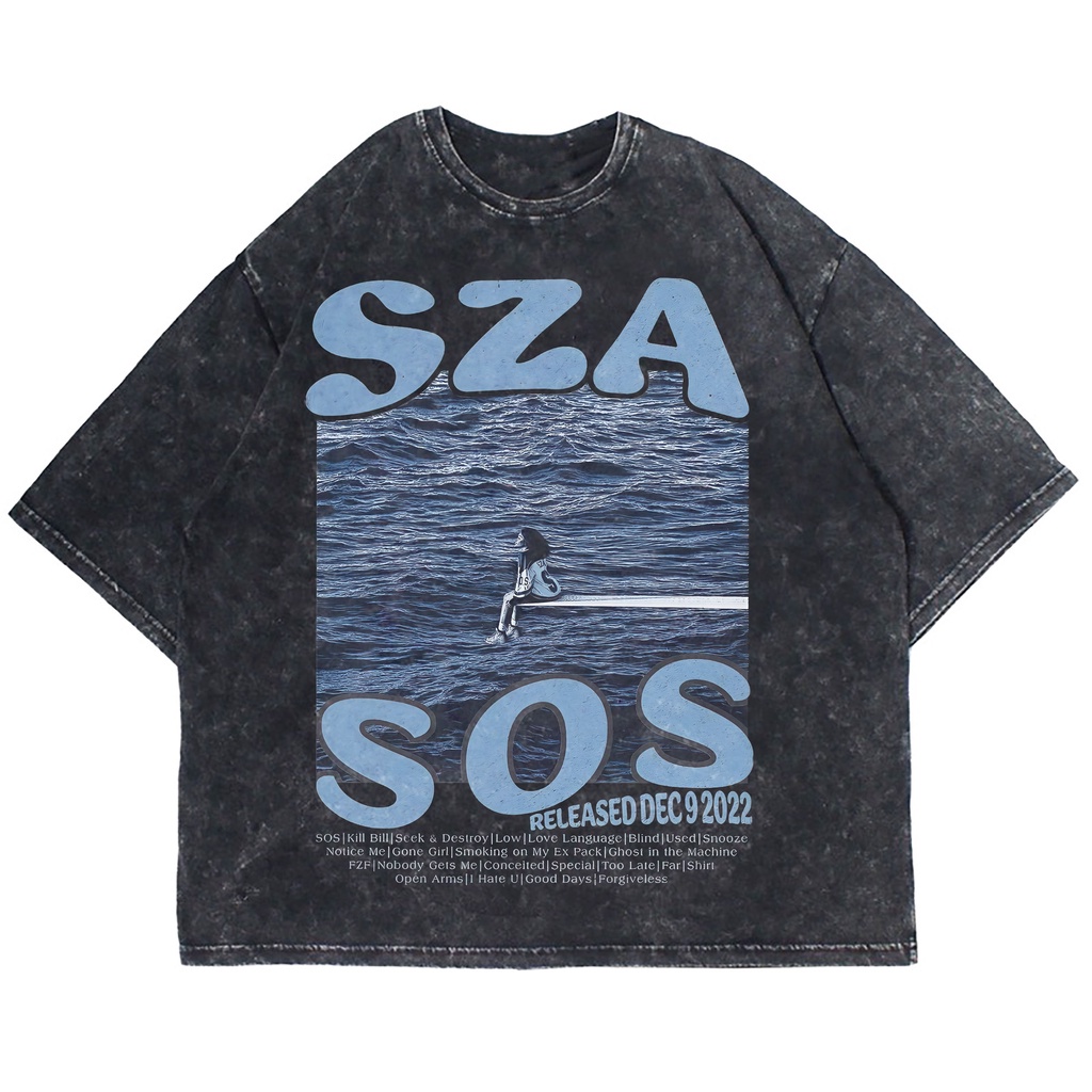 Patternmerch "SZA CTRL sos world tour 2022" Oversize T-shirt | Washed ...