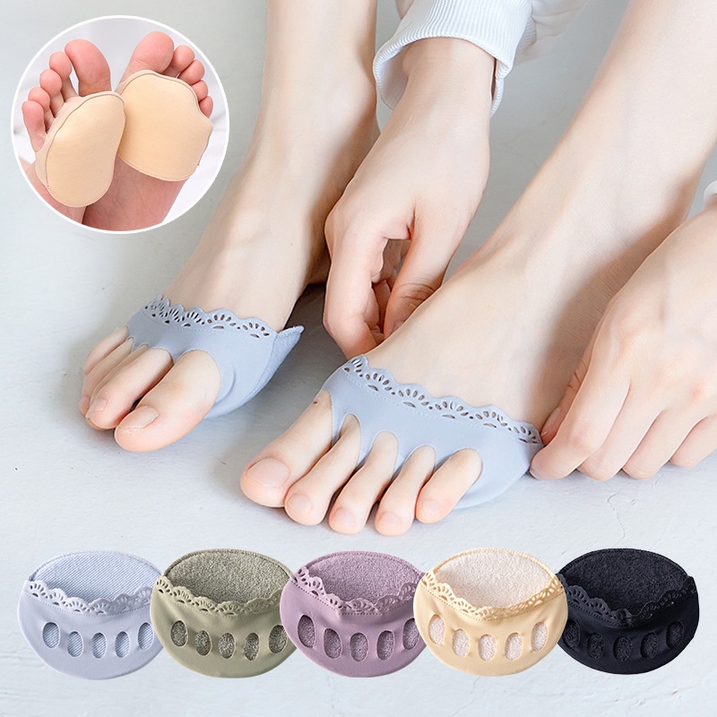 Women Foot Pain Care Five Toes Forefoot Pads/ High Heels Absorbs Shock ...