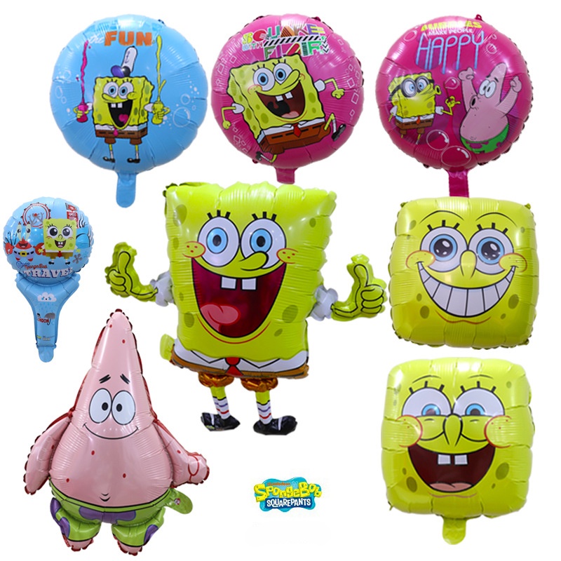 Large Cartoon SpongeBob SquarePants Foil Balloons Toy Balloons for Kids ...