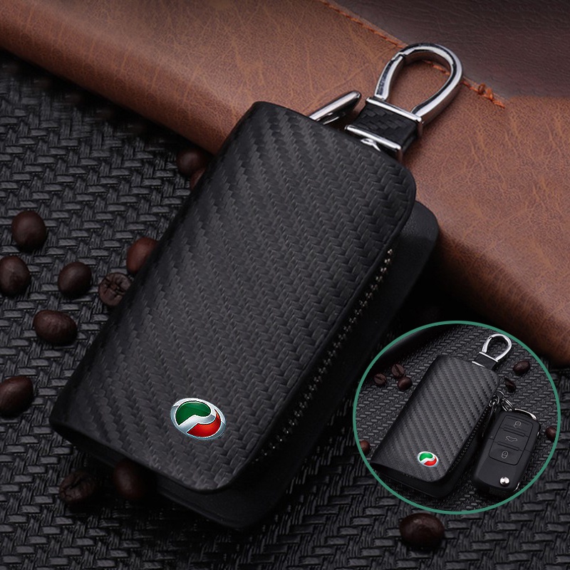 Perodua Car Logo Key Case Holder Wallets Carbon Fiber Key Holder Bag ...