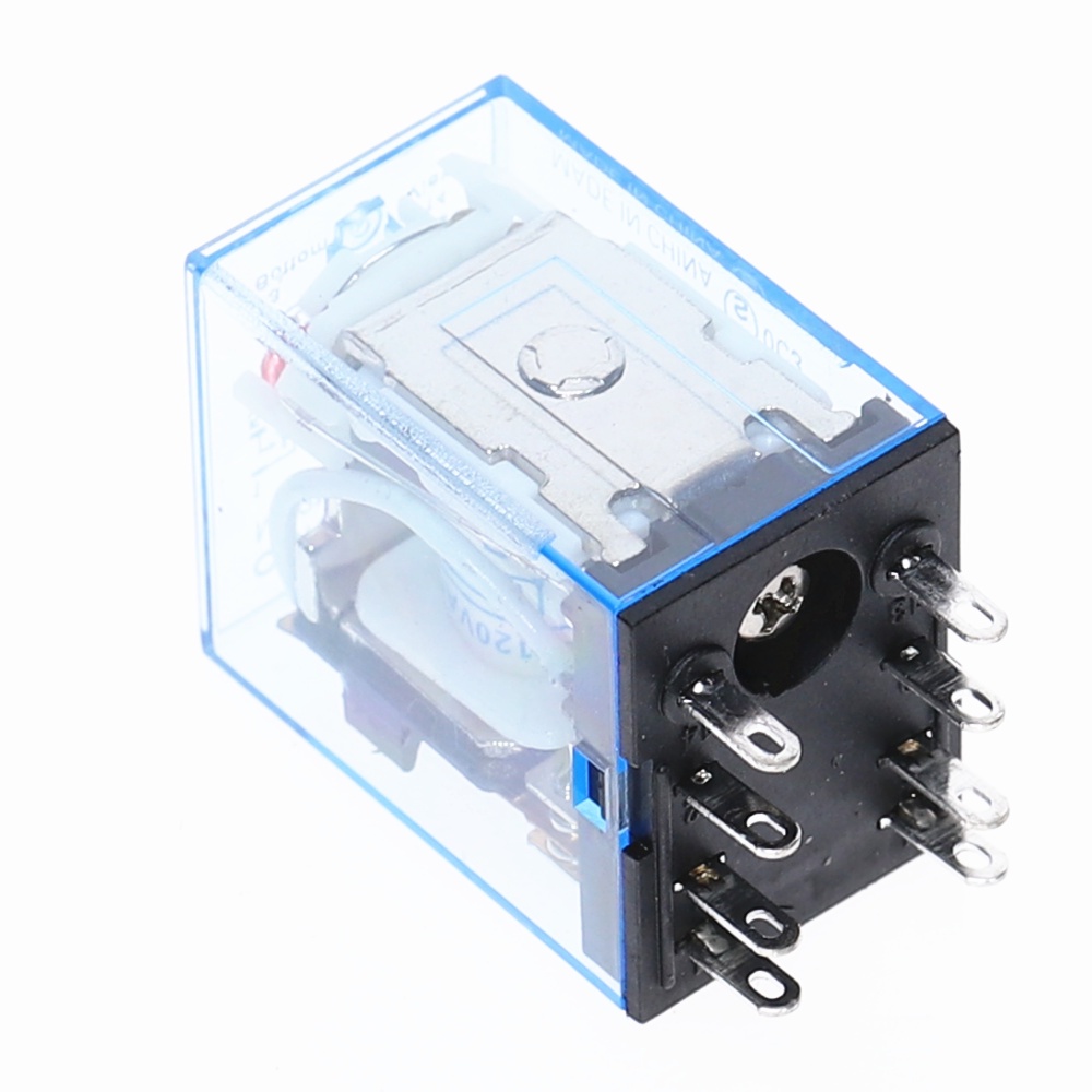 HH52P MY2NJ Relay Coil General DPDT Micro Mini Electromagnetic Relay Switch with Socket Base AC ...