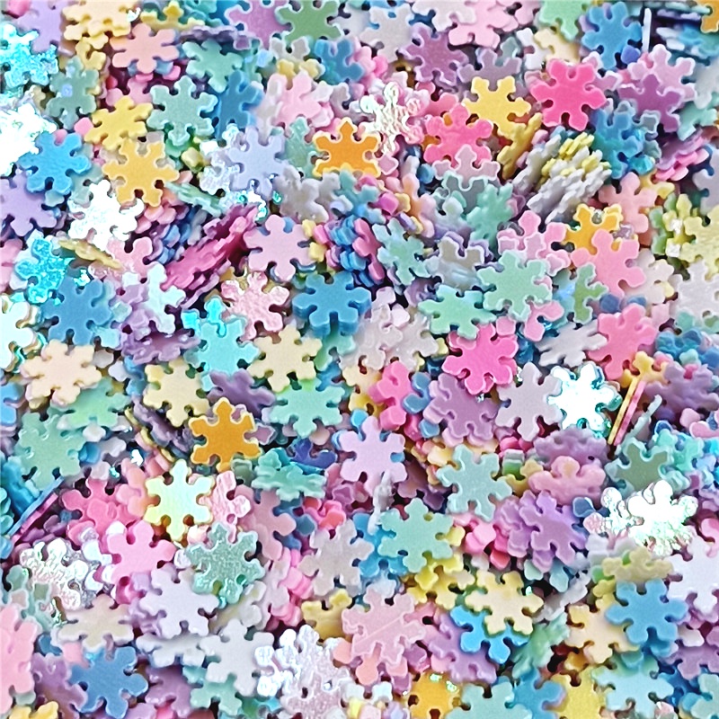 About 2000pcs Creative Sequin Phantom Color PVC Snowflake Patches DIY ...