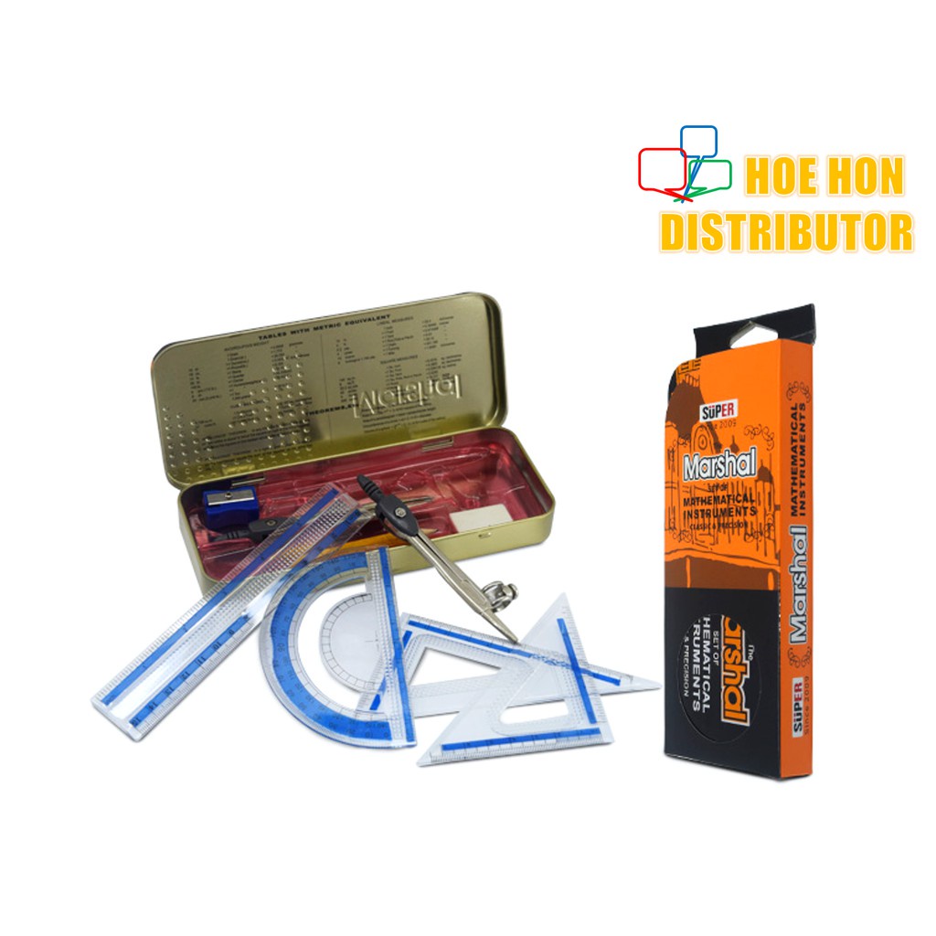 Marshal Oxford Mathematical Instruments Geometry 10pcs Set Stationery ...