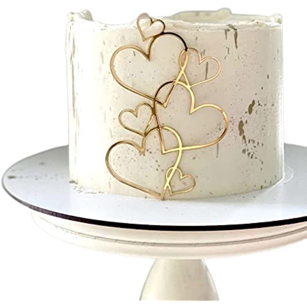 Spot 】 Mirror Gold Love Acrylic Wedding Cake Decoration Baby Children ...