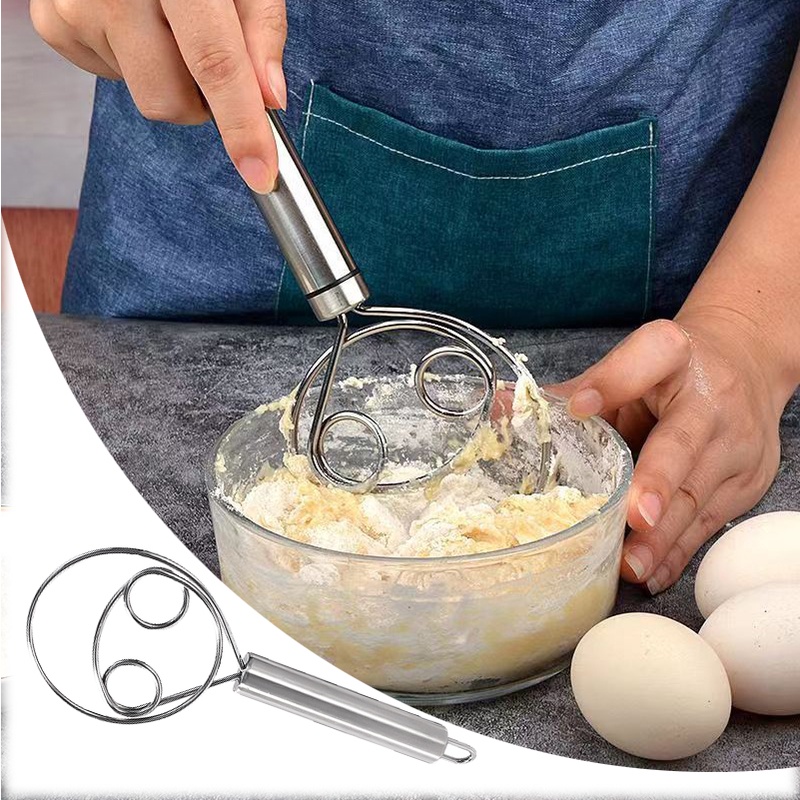 Stainless Steel Handmade Noodle Mixer / Dough Stirring Rod Double Coil ...
