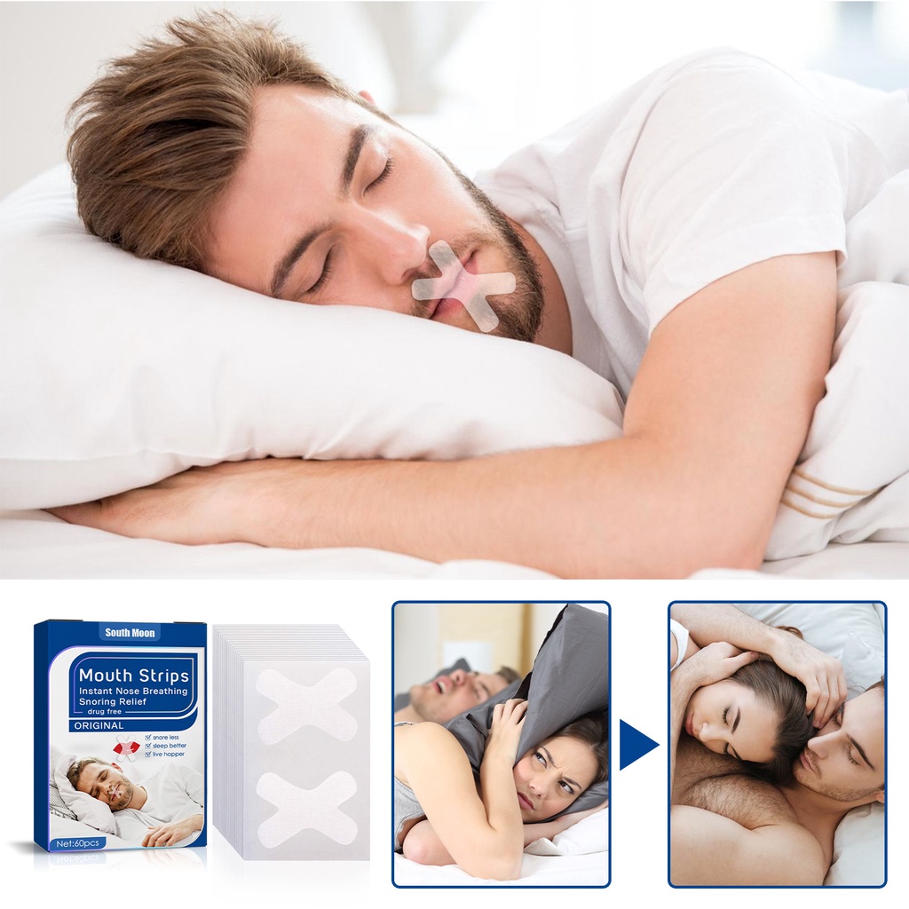 Stop snoring sticker closed mouth adults at night to stop and open mouth to sleep, snoring ...