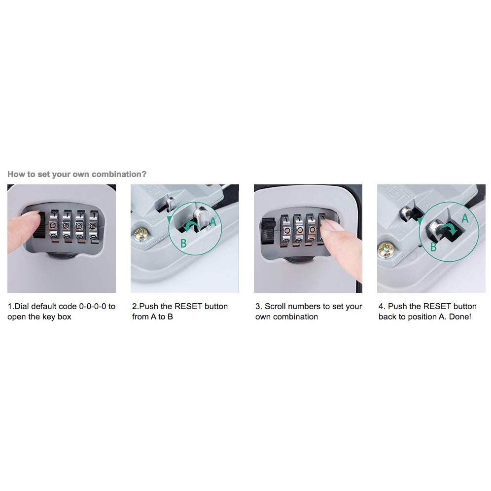 【READY STOCK】Wall Mount Key Safe Box Numbering Lock Key Storage Lock ...