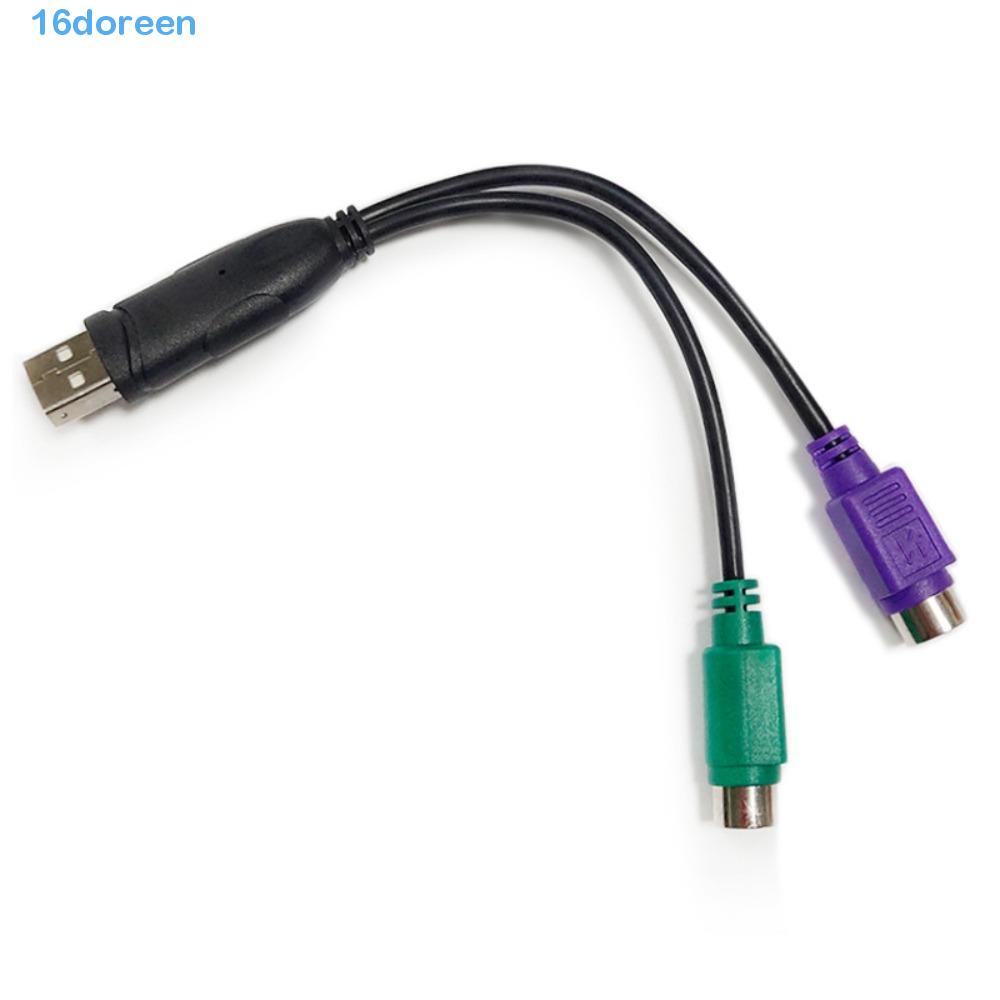 DOREEN USB to PS2 Cable Round Head 6pin Connector Keyboard Extension ...