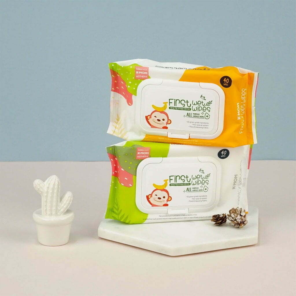 [Hayllo] K-MOM First Wet Wipes Surfaces - All Purpose (40pcs / 1 Pack ...
