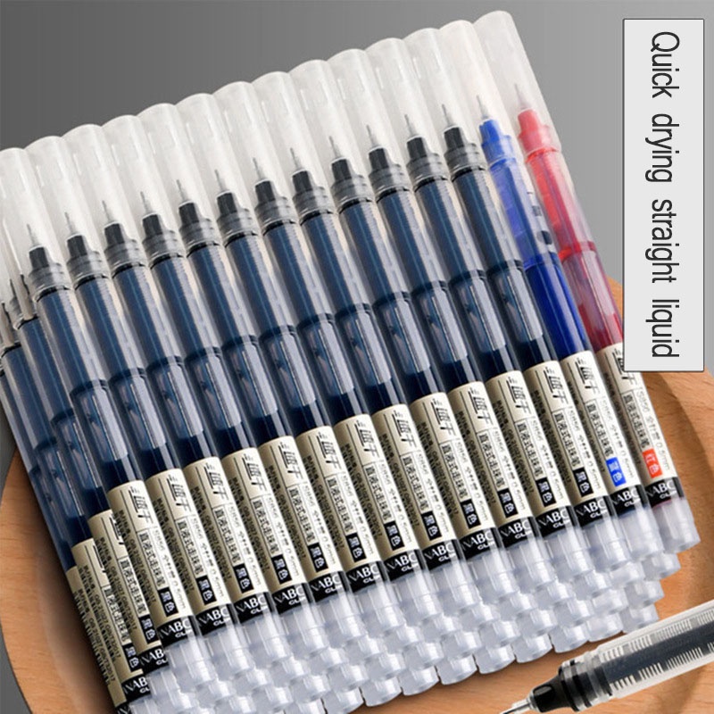 1/3/6Pcs Quick Dry Straight Liquid Gel Pens 0.5mm Black/Blue/Red ...