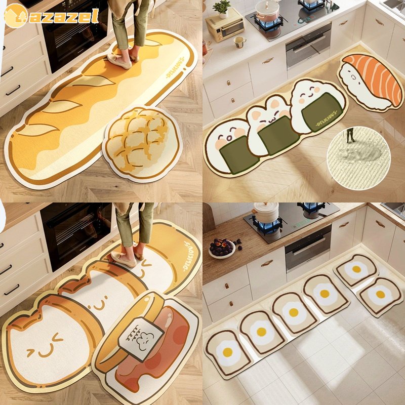 Karpet Murah Kitchen Floor Mat Cartoon Cat Sushi Soft Carpet Creative ...