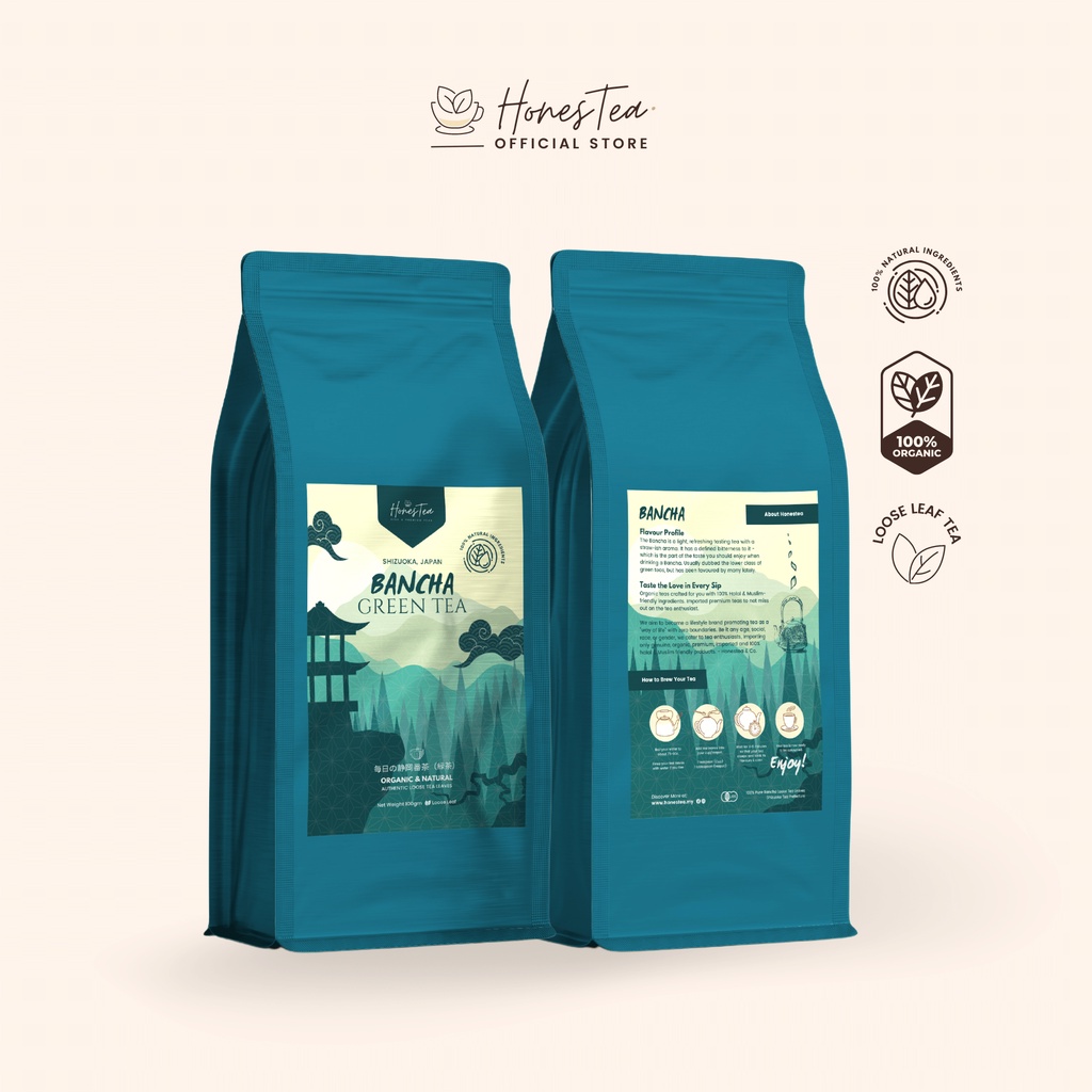 Honestea Japanese Bancha Green Tea (100g) | Shopee Malaysia
