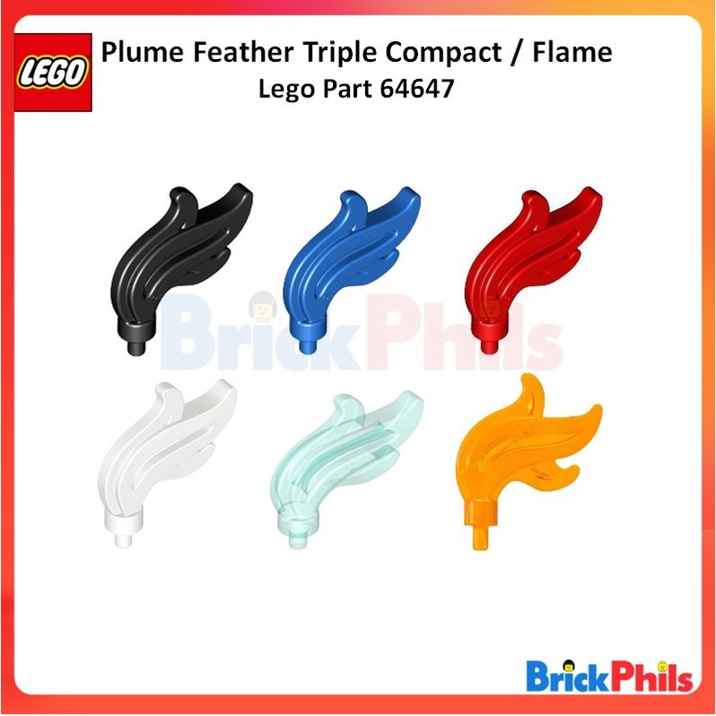 Lego Part 64647 Plume Feather Triple Compact / Flame | Shopee Malaysia