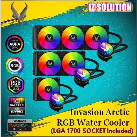 Invasion Arctic Liquid Cooler Single | Duo | Trio RGB AiO CPU For Intel ...