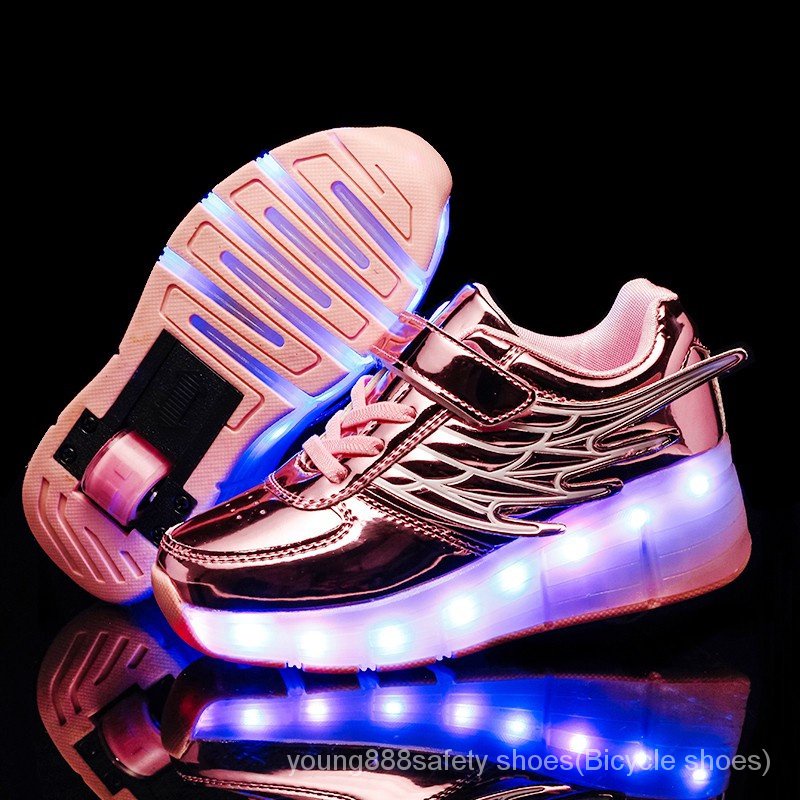 Heelys wing single-wheel LED shoes kids luminous shoes youth pulley ...