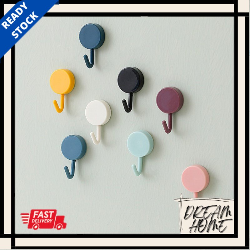 Dream 10 packs of plastic sticking hooks strong viscose hangers for ...