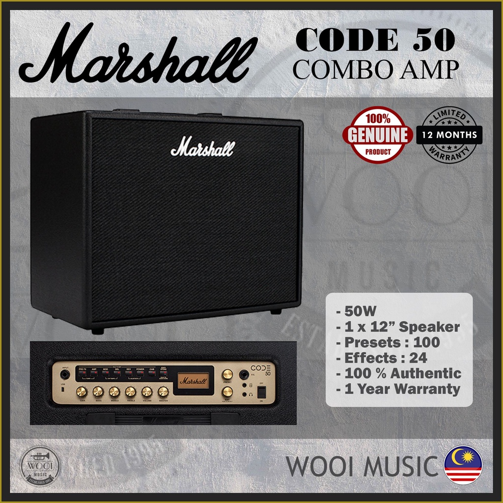 Marshall CODE50 Guitar Combo Amplifier - 50W | Shopee Malaysia