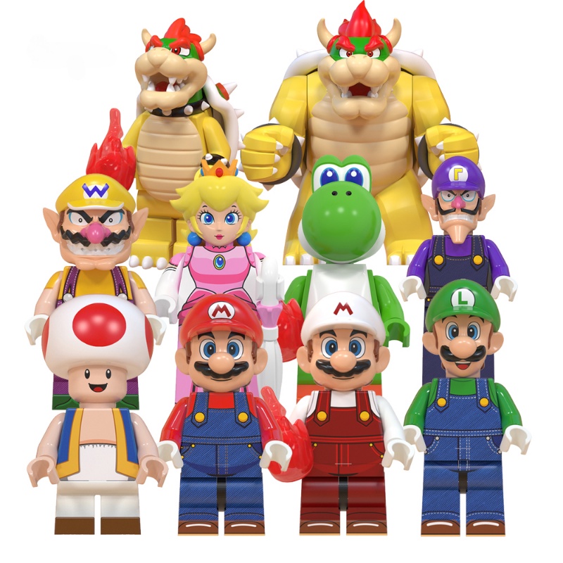 Super Bros Mario Luigi Valio Valluigi Yoshi Kinopio Big Koopa Wario ...