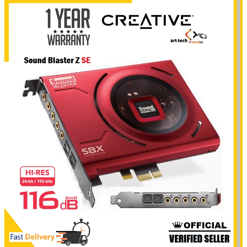 Creative Sound Blaster Z SE Internal PCI-e Gaming Sound Card and DAC ...