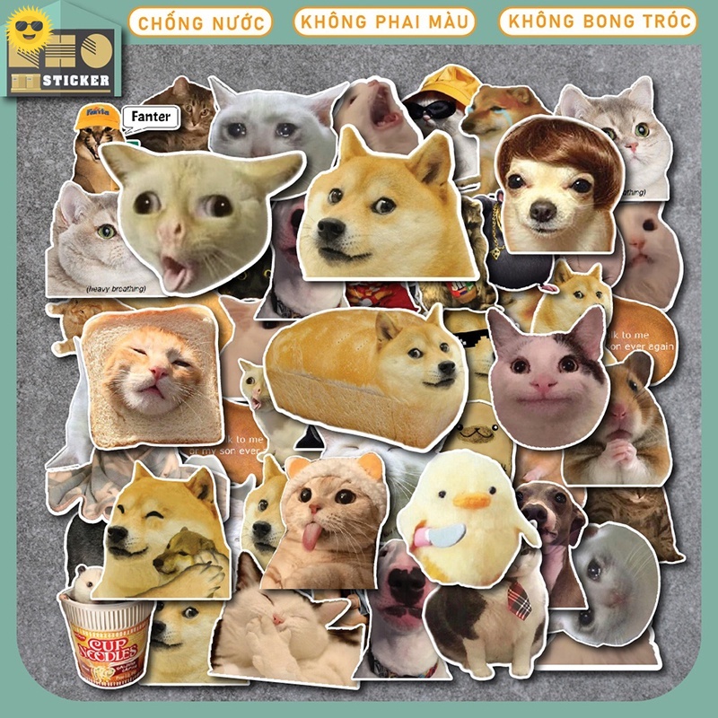 50 sheets/set Funny meme Shiba Inu doge expression pack cute children ...
