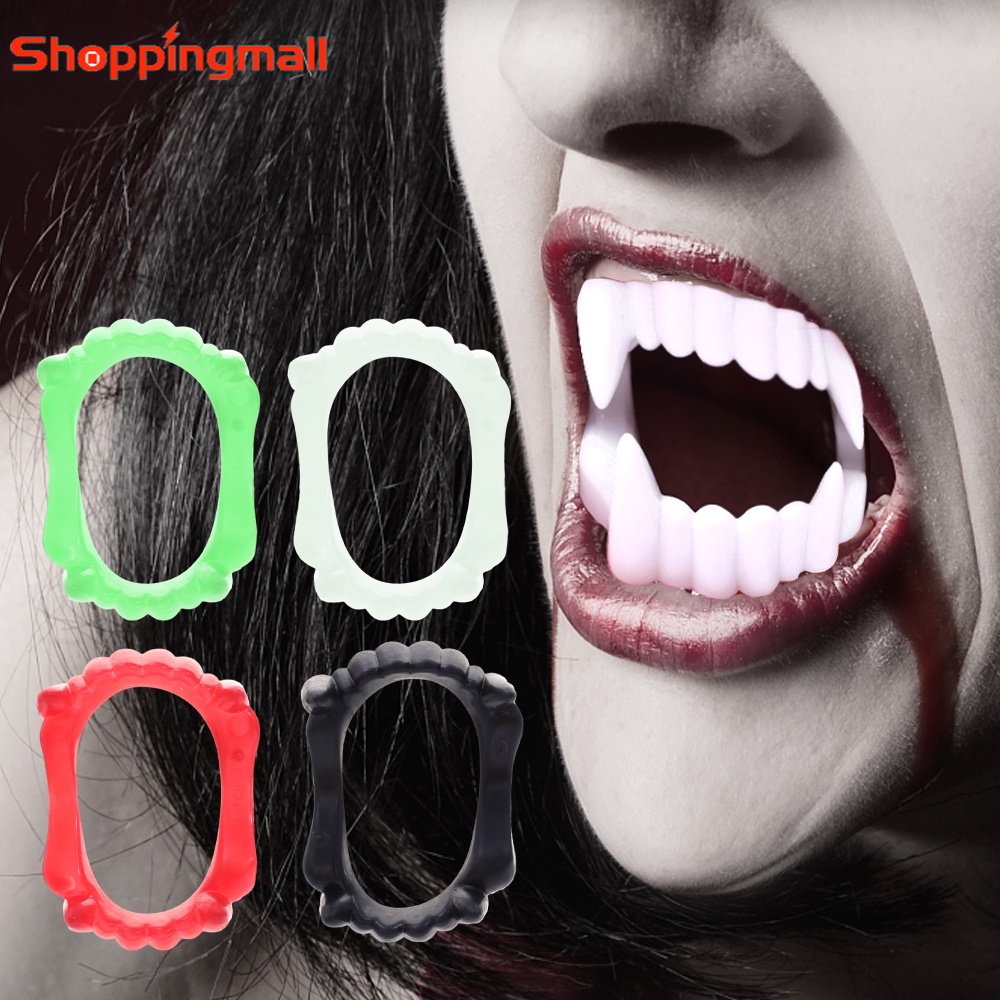 Halloween Costume Party props Vampire Fake Teeth Glow Luminous Dentures ...
