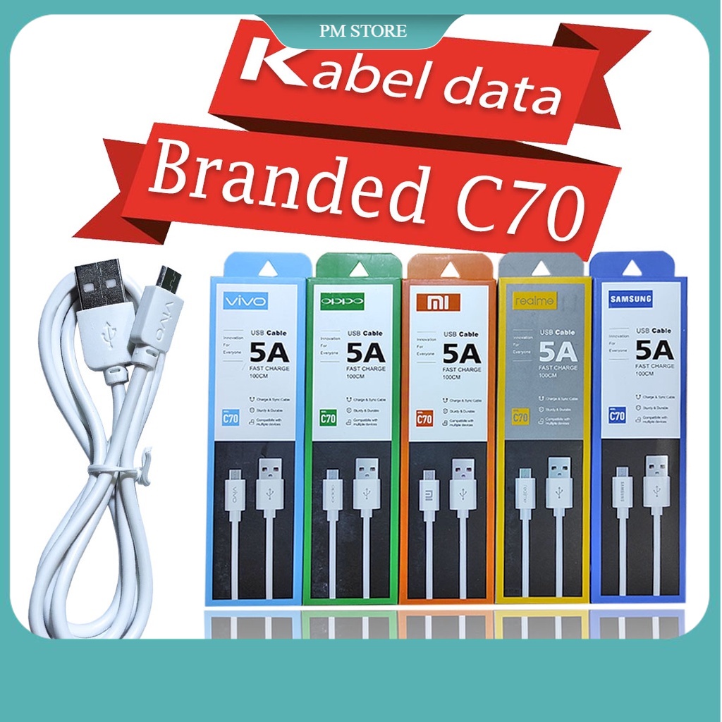 Branded DATA CABLE C70 DATA CABLE USB MICRO | Shopee Malaysia