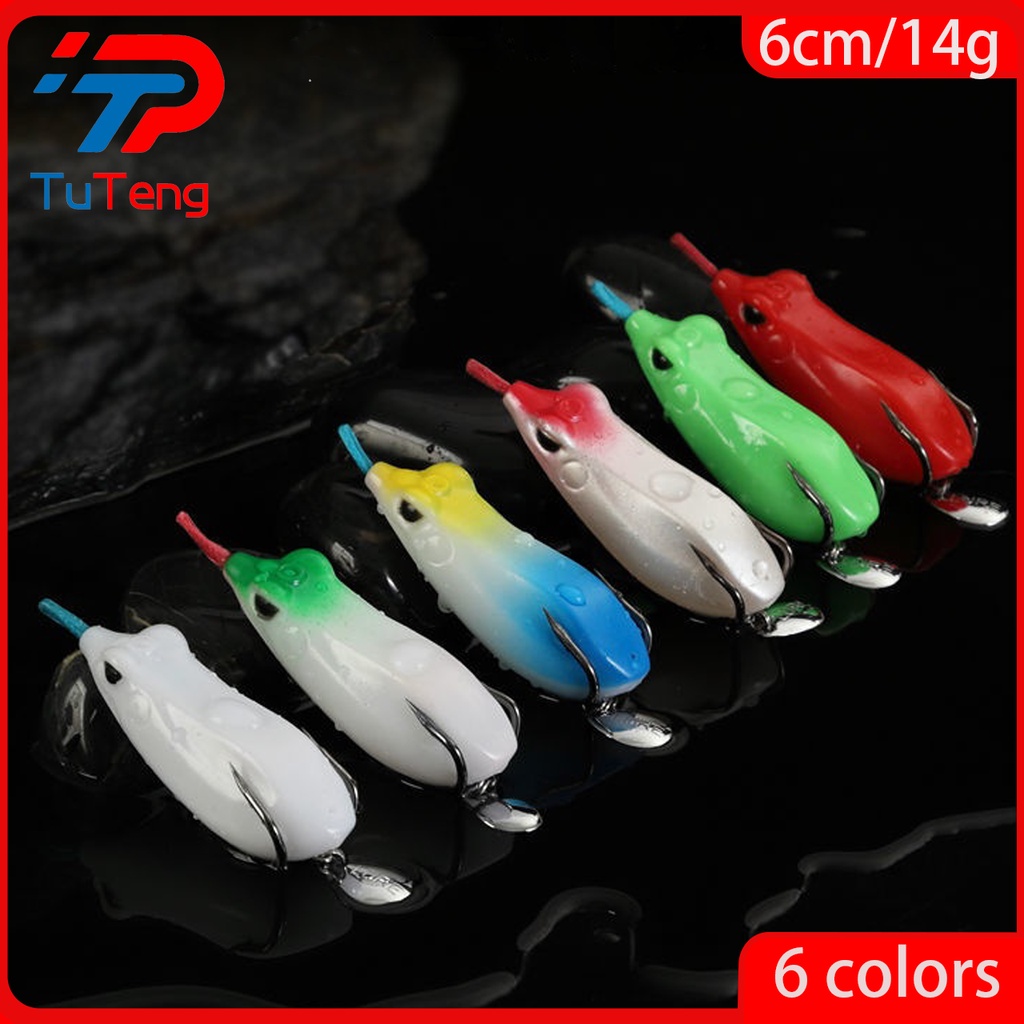 TuTeng 1Pcs Soft Frog 6.5Cm/15G Topwater Bass Fishing Frog Lure 6 ...