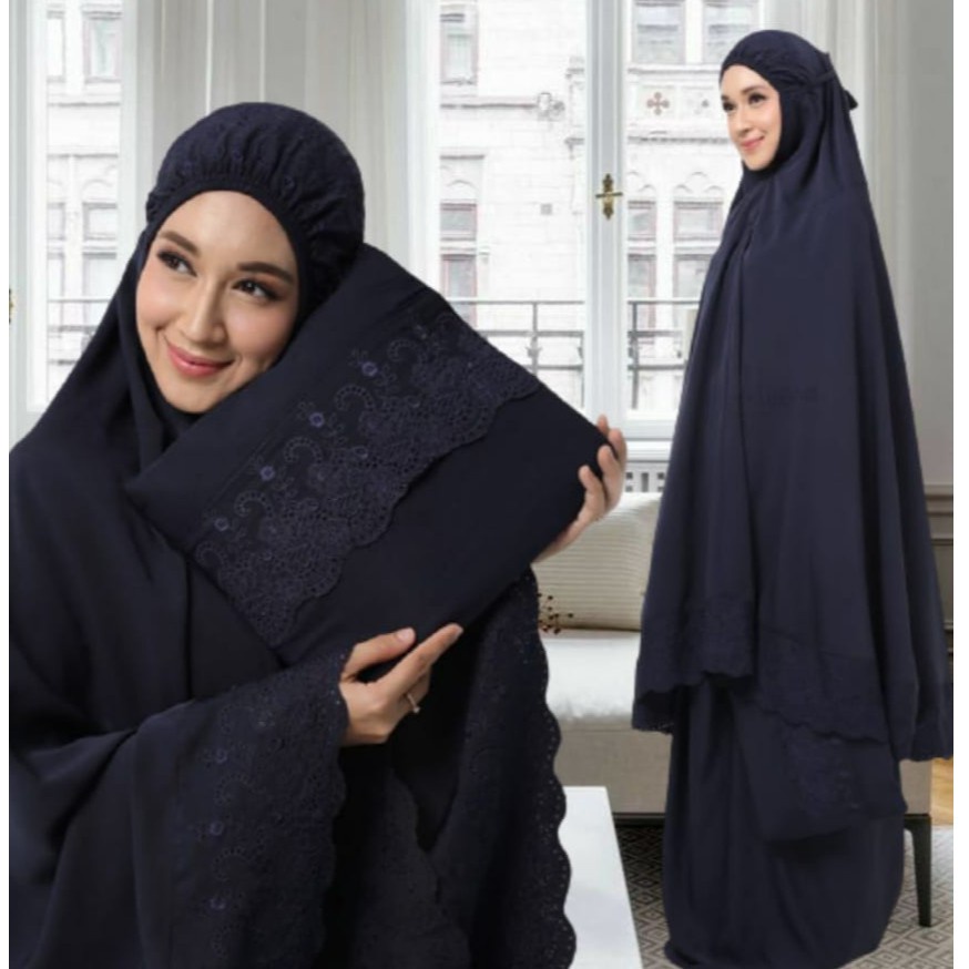 Telekung Mukena Ringan Kain Sejuk Bercorak Cantik Hari Raya Aidll Fitri ...