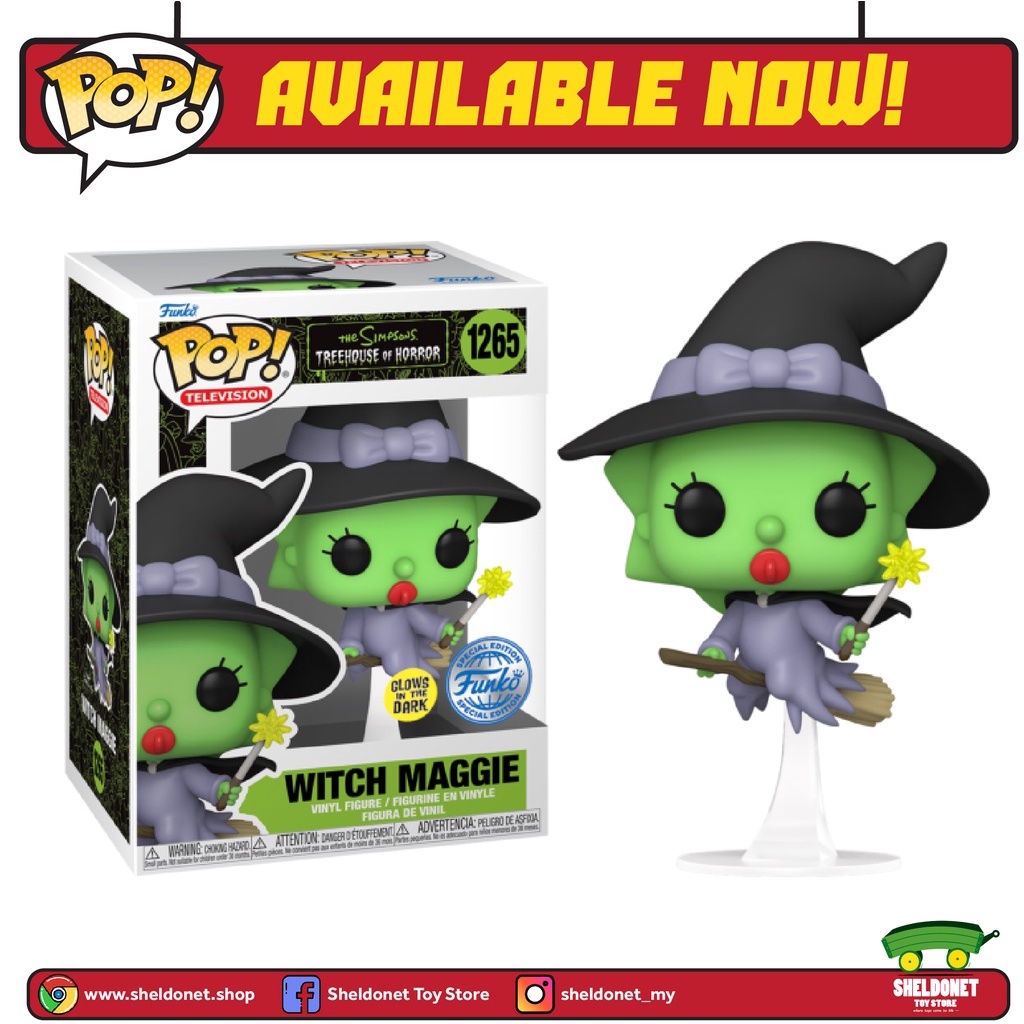 Funko Pop! TV: The Simpsons - Witch Maggie (Glow In The Dark ...