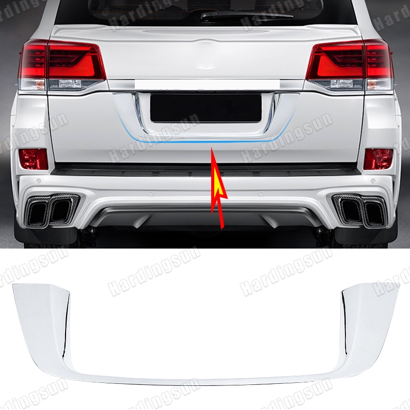 For Toyota Land Cruiser LC200 2016-2020 ABS Chrome Trunk Rear License ...