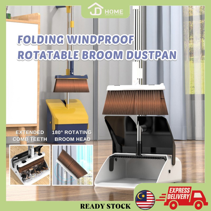 2In1 Foldable Sweeper Broom Dustpan Set Outdoor Broom Set Sweeping Tools/ Penyapu & Penyodok Set ...