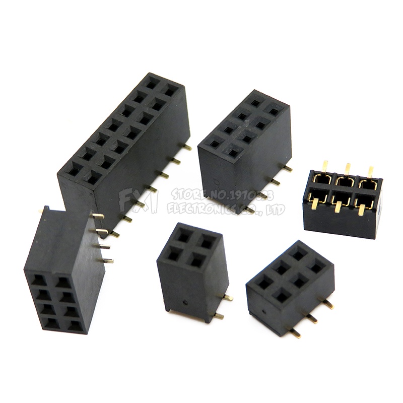 10PCS SMT 2.54mm Double Row Female Breakaway PCB Board Pin Header socket Connector Pinheader 2 * ...